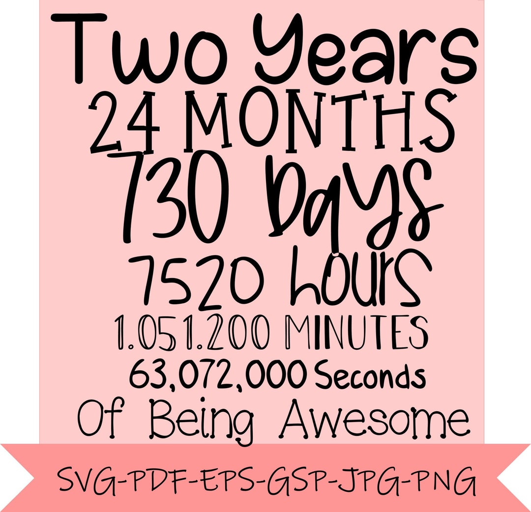Two Years SVG Two Year Old Birthday SVG Two Year Old Svg Toddler ...
