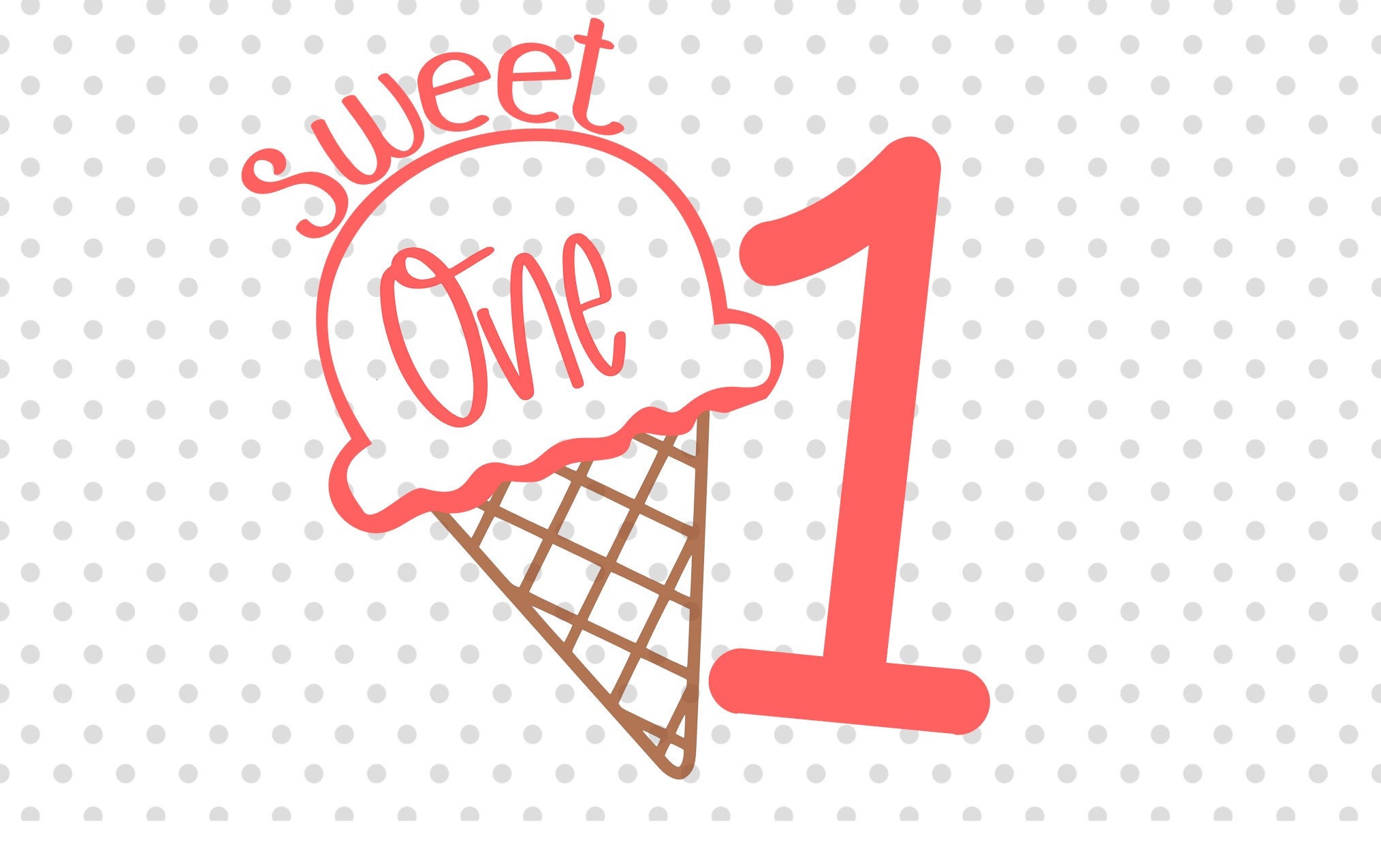 Sweet One SVG Sweet One Birthday SVG Sweet One Ice Cream SVG Birthday ...