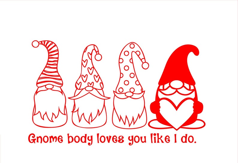 Gnome Body Loves You I Do SVG Gnome SVG Valentines Gnome SVG - Etsy