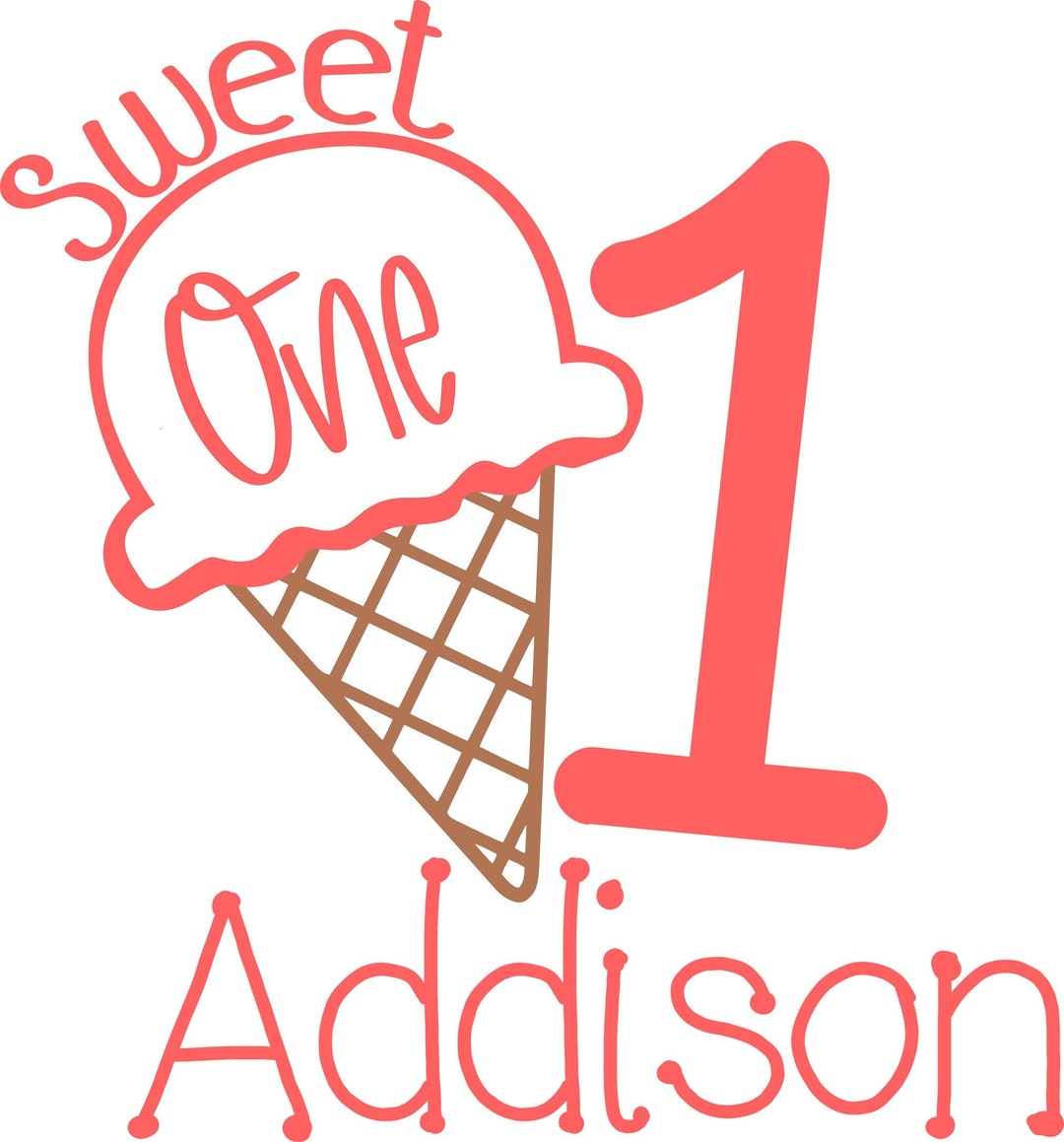 Sweet One SVG Sweet One Birthday SVG Sweet One Ice Cream SVG Birthday ...