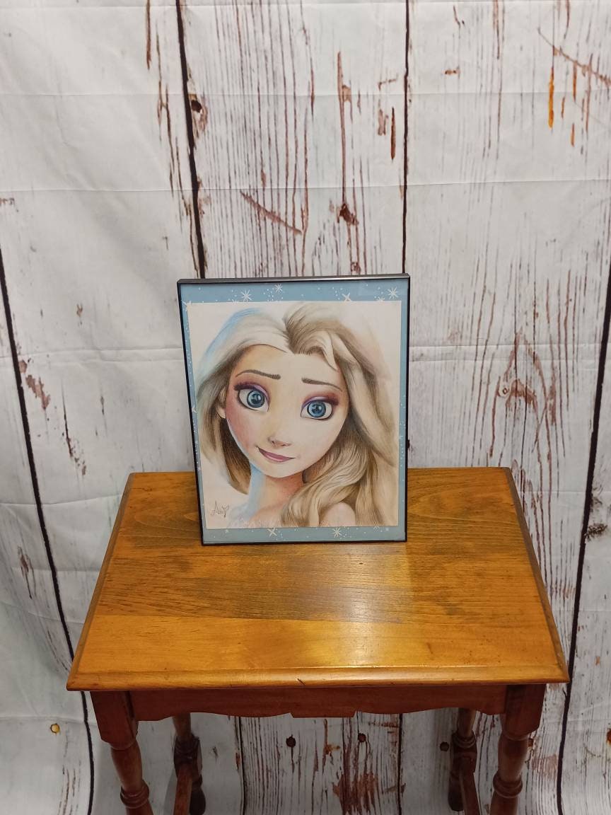 Ice Princess Hand Drawn Colored Pencil Drawing - Etsy