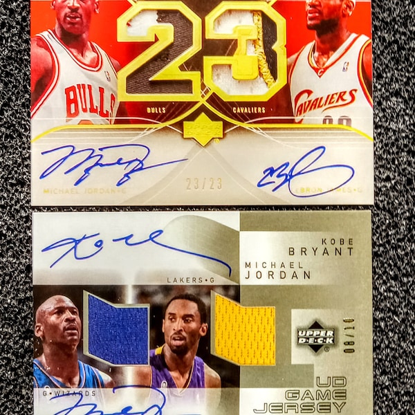 Lebron James Michael Jordan Kobe Bryant Card - Etsy