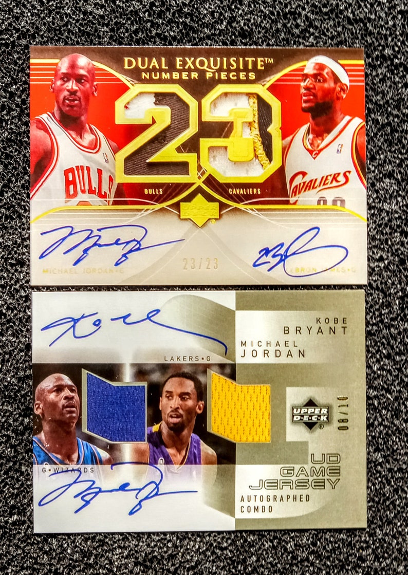 Michael Jordan, Kobe Bryant Lebron James Autograph Card 23/23 Limited ...