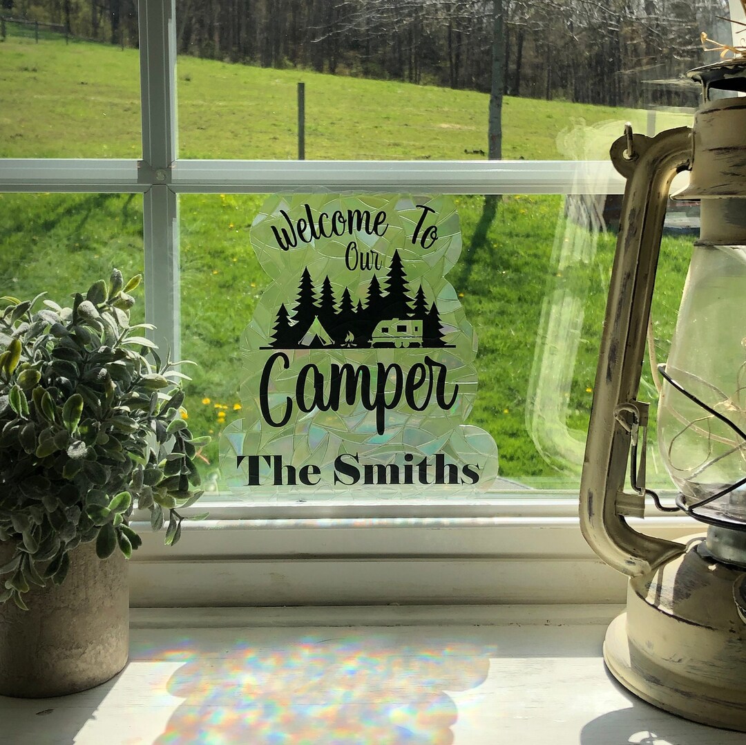 Personalized Camping Window Cling | Camp Life - Etsy