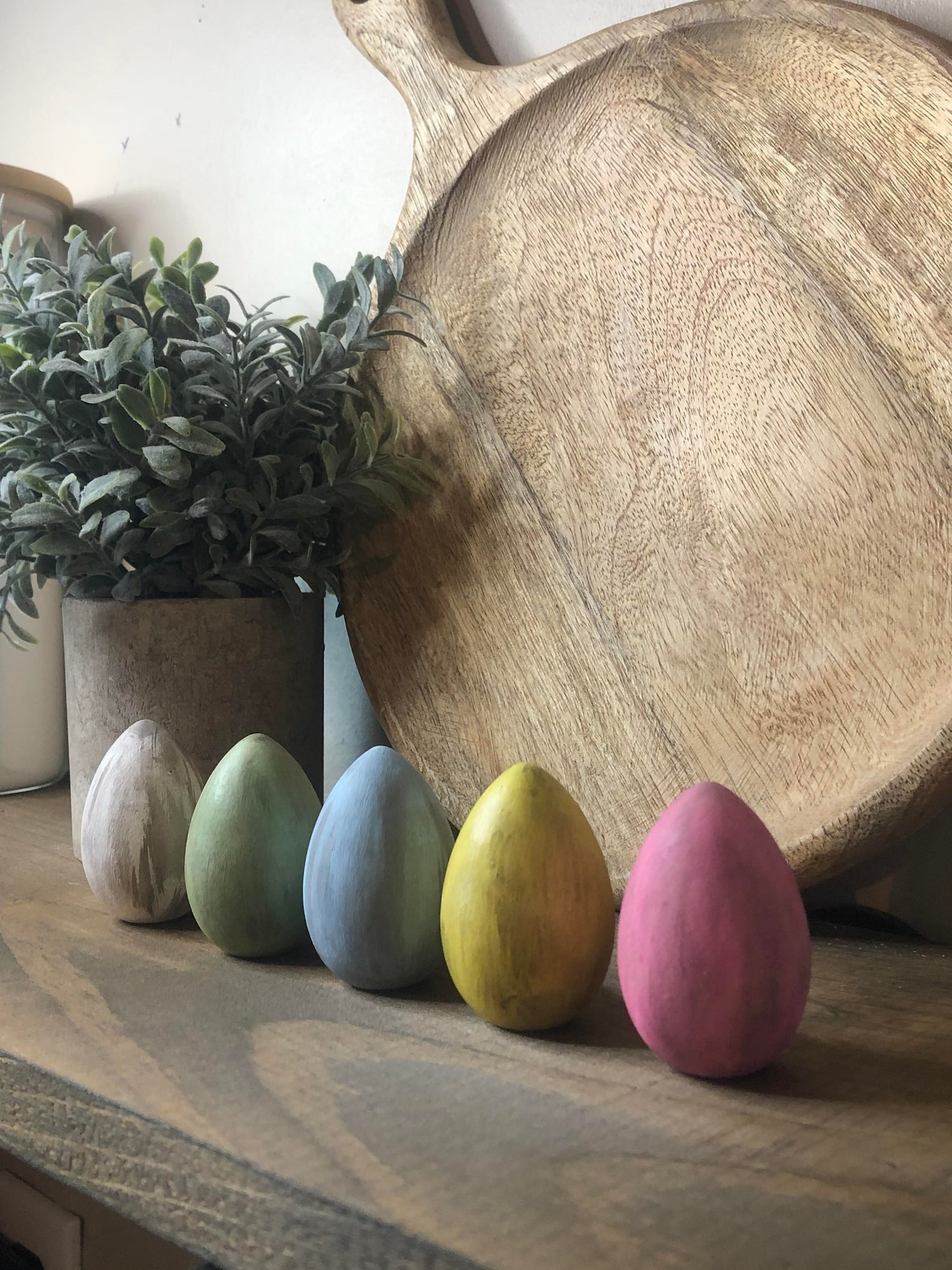 Rustic Easter Decor | Farmhouse Kitchen Decor | Folk Eggs | Wood Easter ...