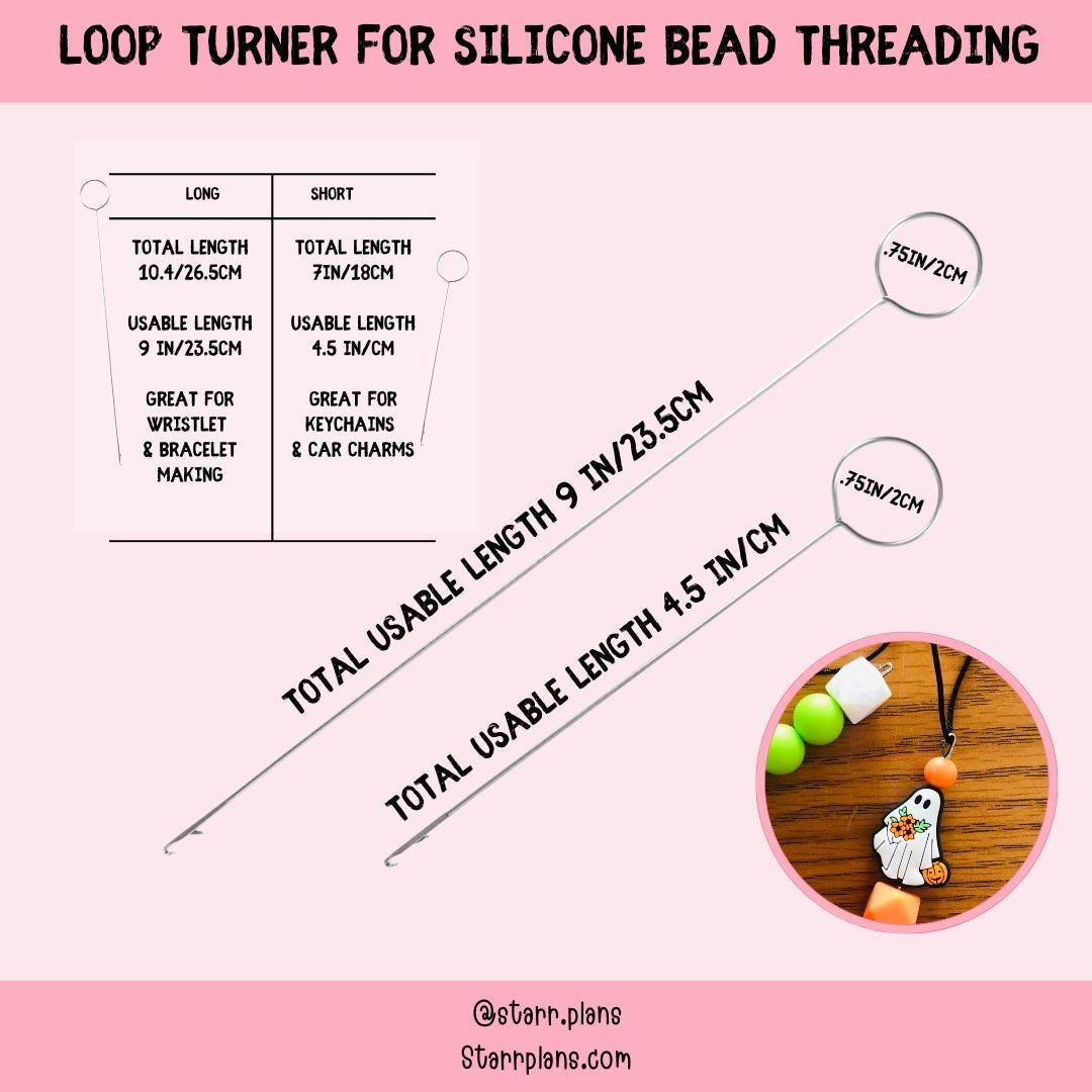 Metal Loop Turner: Silicone Bead Threader Tool (1.8mm) - Etsy
