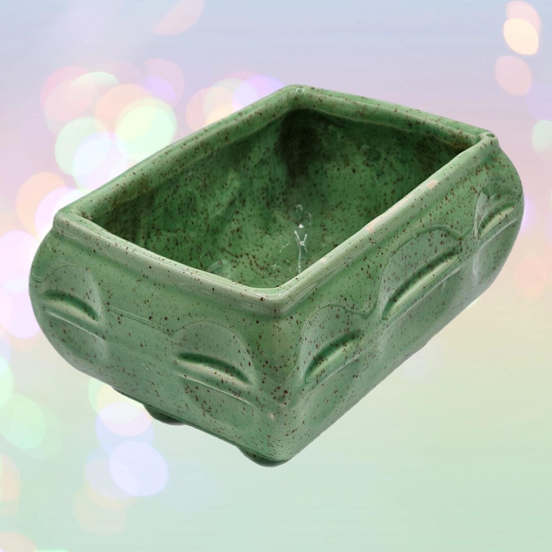 Collectible Mid Century Modern Cookson Pottery Green Planter Cp-556 ...