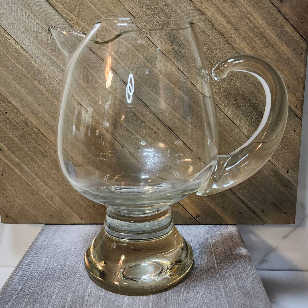 MCM Darren Ransdell Clear Rounded Glass Martini Cocktail Pitcher With ...