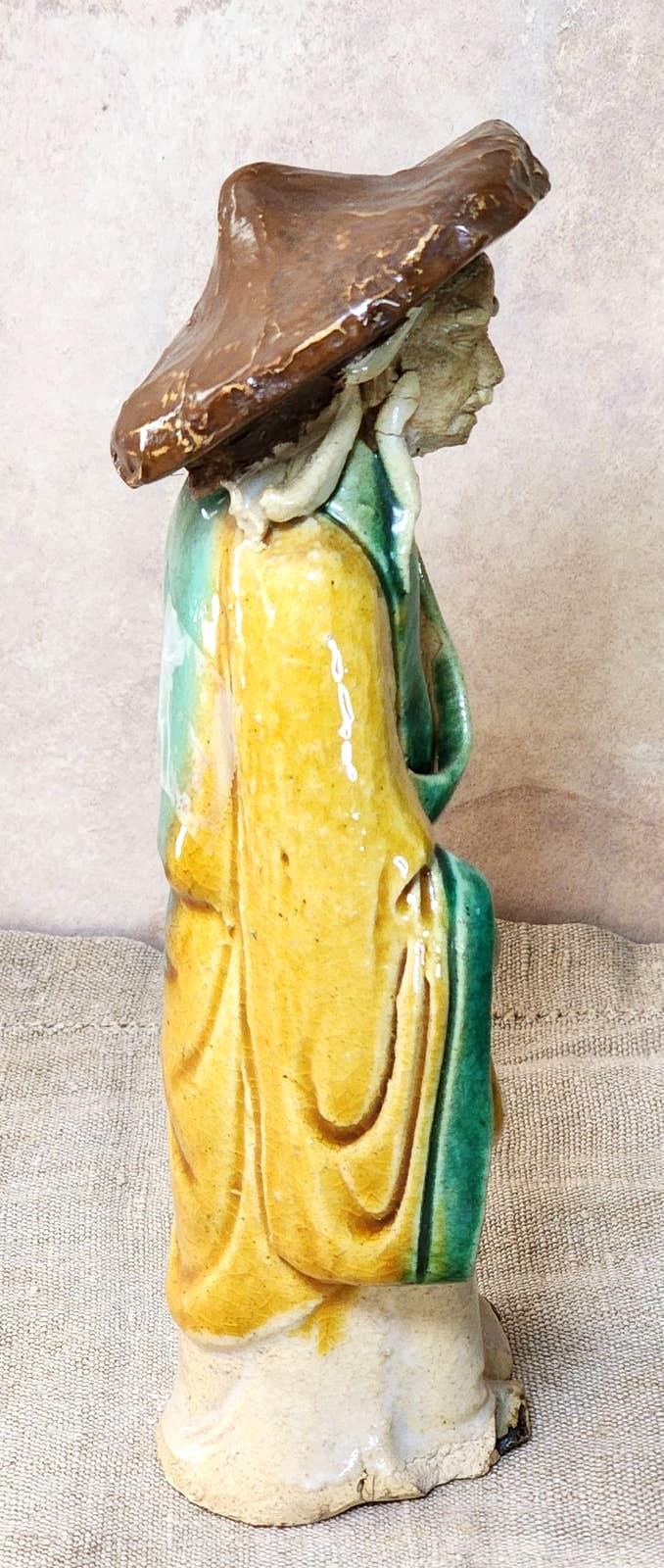 RARE Antique Shiwan Chinese Mudman With Fan Pottery Figurine - Etsy