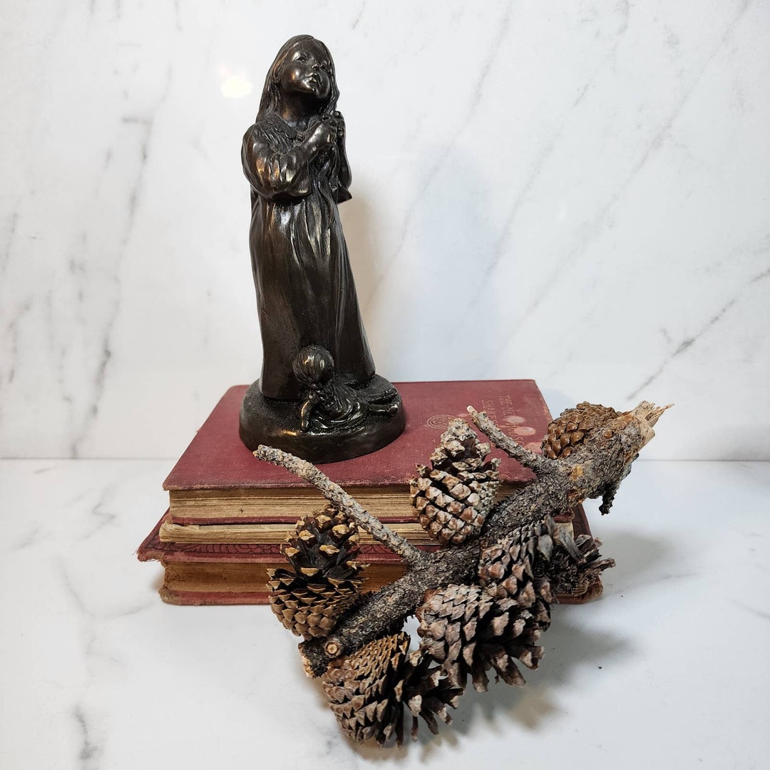 Vintage Cold Cast Bronze Figurine Menton Manor Range Girl and - Etsy