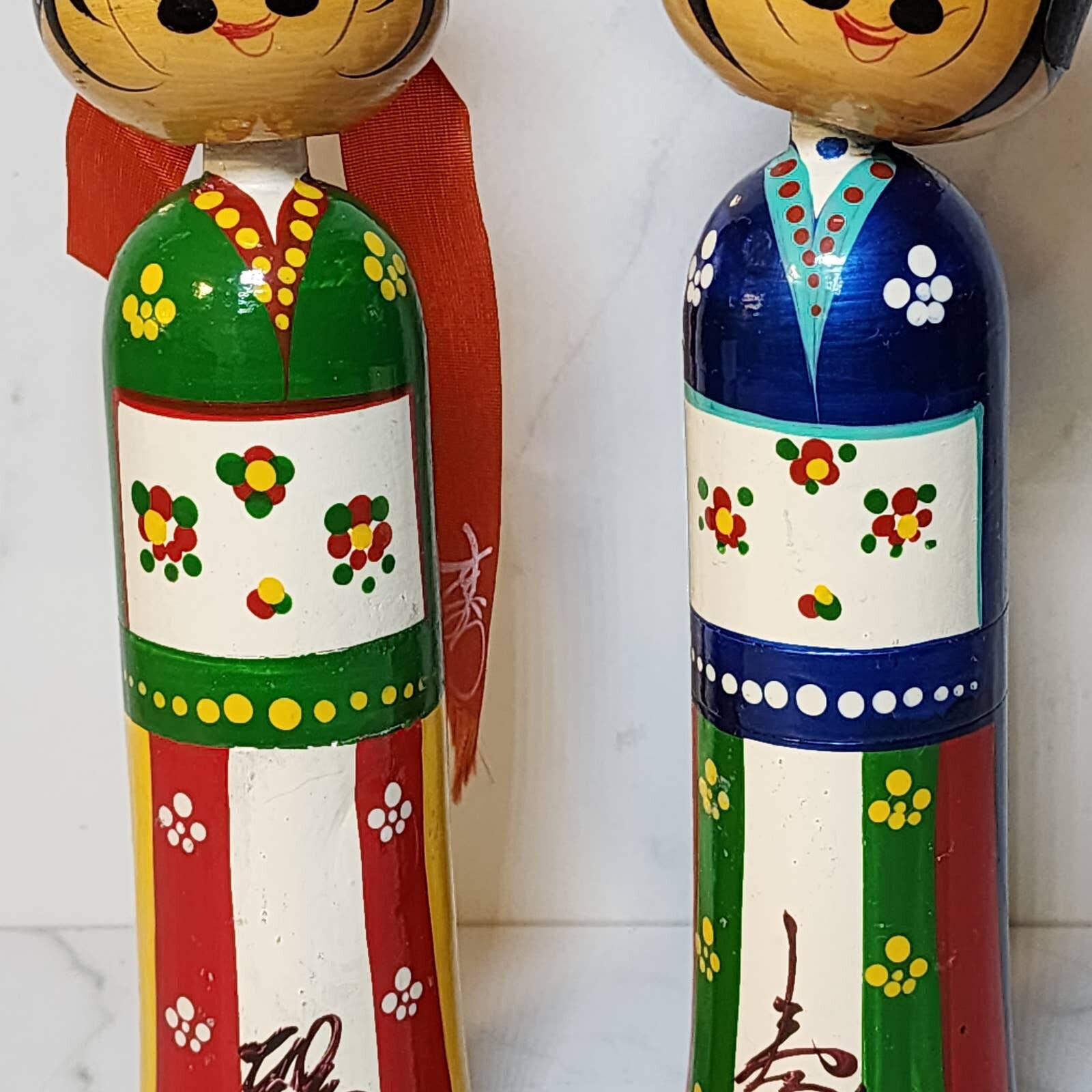 Vintage Asian Japanese Kokeishi Wooden Bobblehead Wedding - Etsy