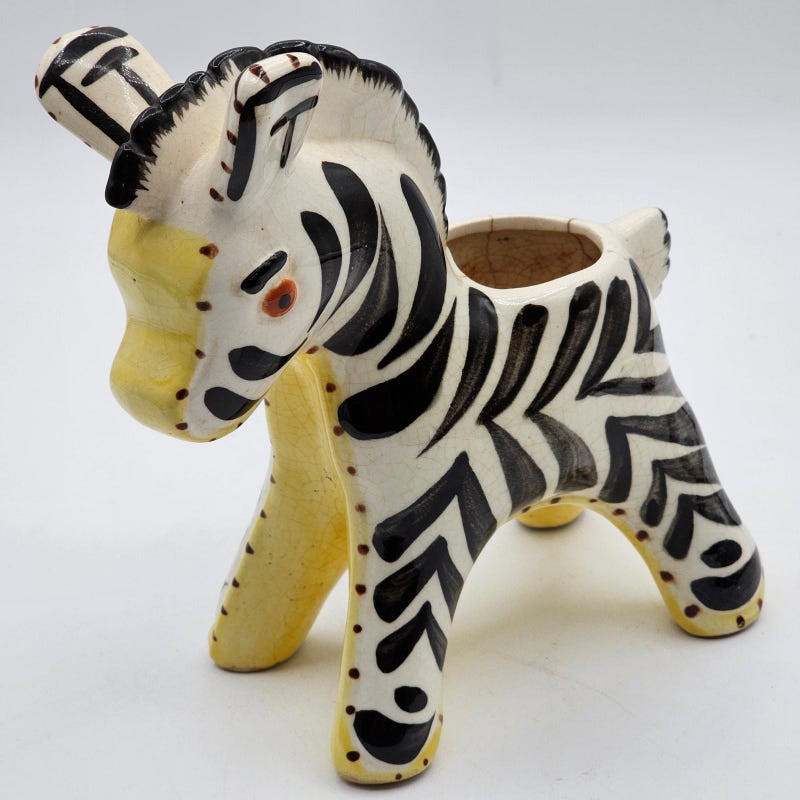 Ceramic Zebra Figurine - Etsy