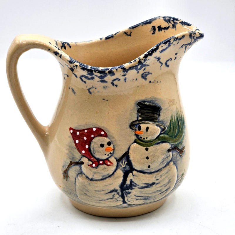 Snowman Pitcher - Etsy