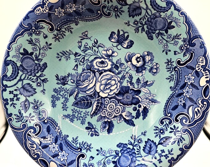 The Spode Blue Room Garden Collection Bowl blue Rose Made in England ...