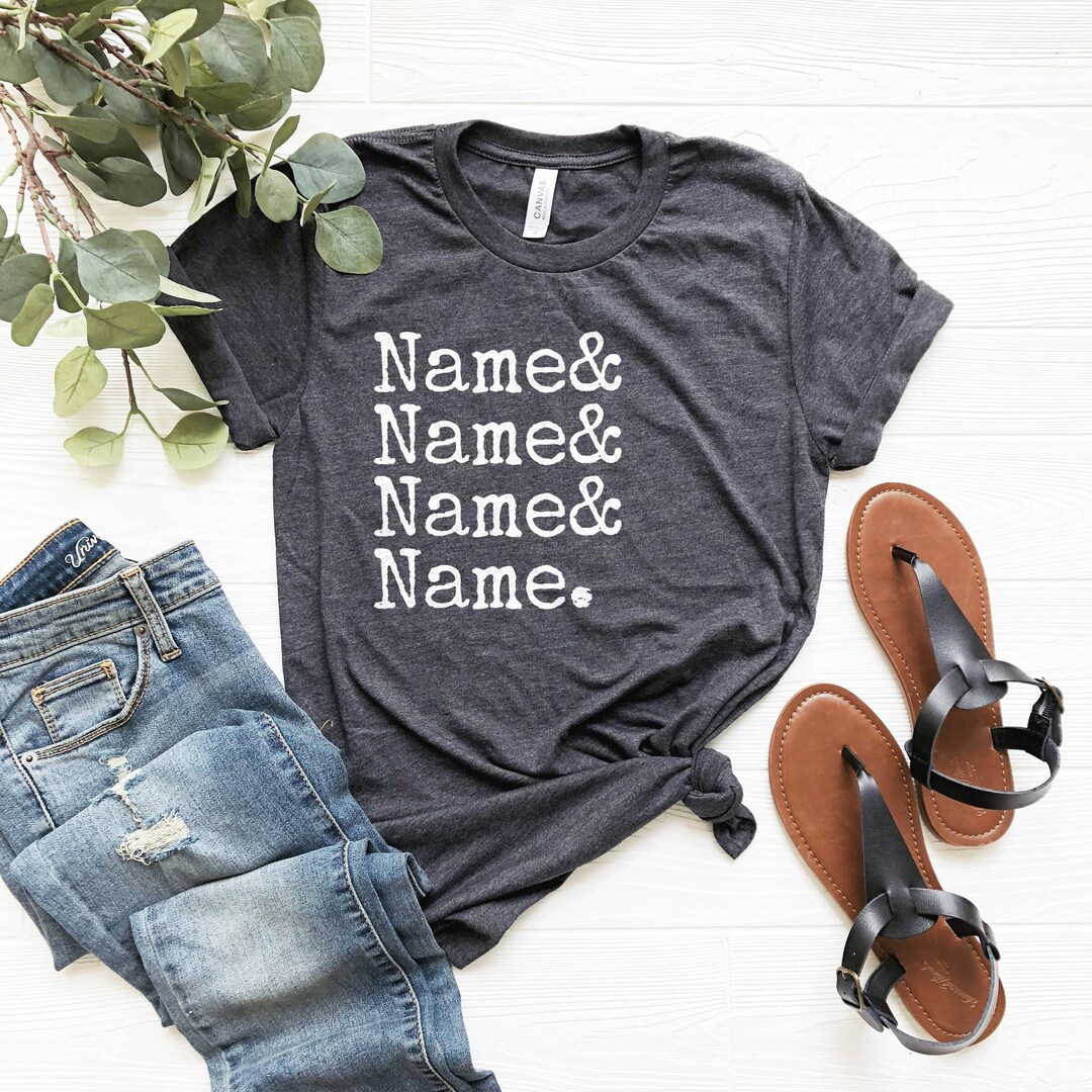 Custom Name List Shirt, Personalized Tshirt, Favorite Writers Shirt ...