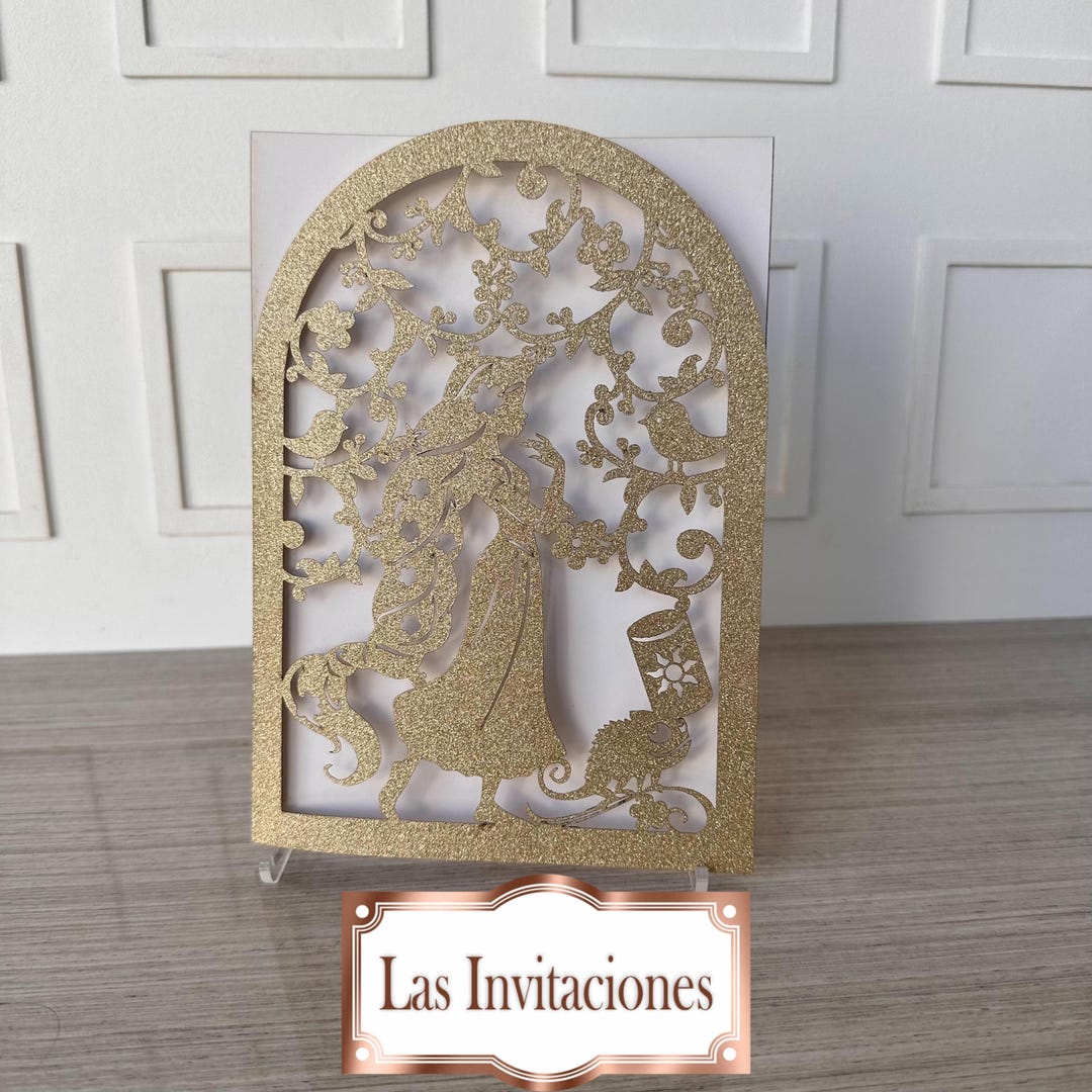 Laser-cut Invitation Wrapper, DIY Invitation. - Etsy