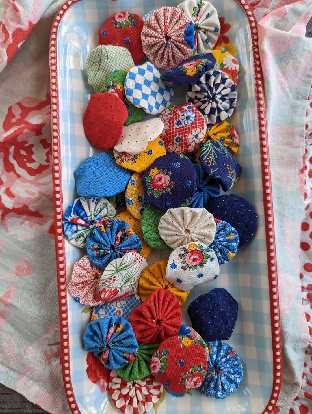 Yo-yos, Suffolk Puffs, Sweet Harmony, 20 - Etsy