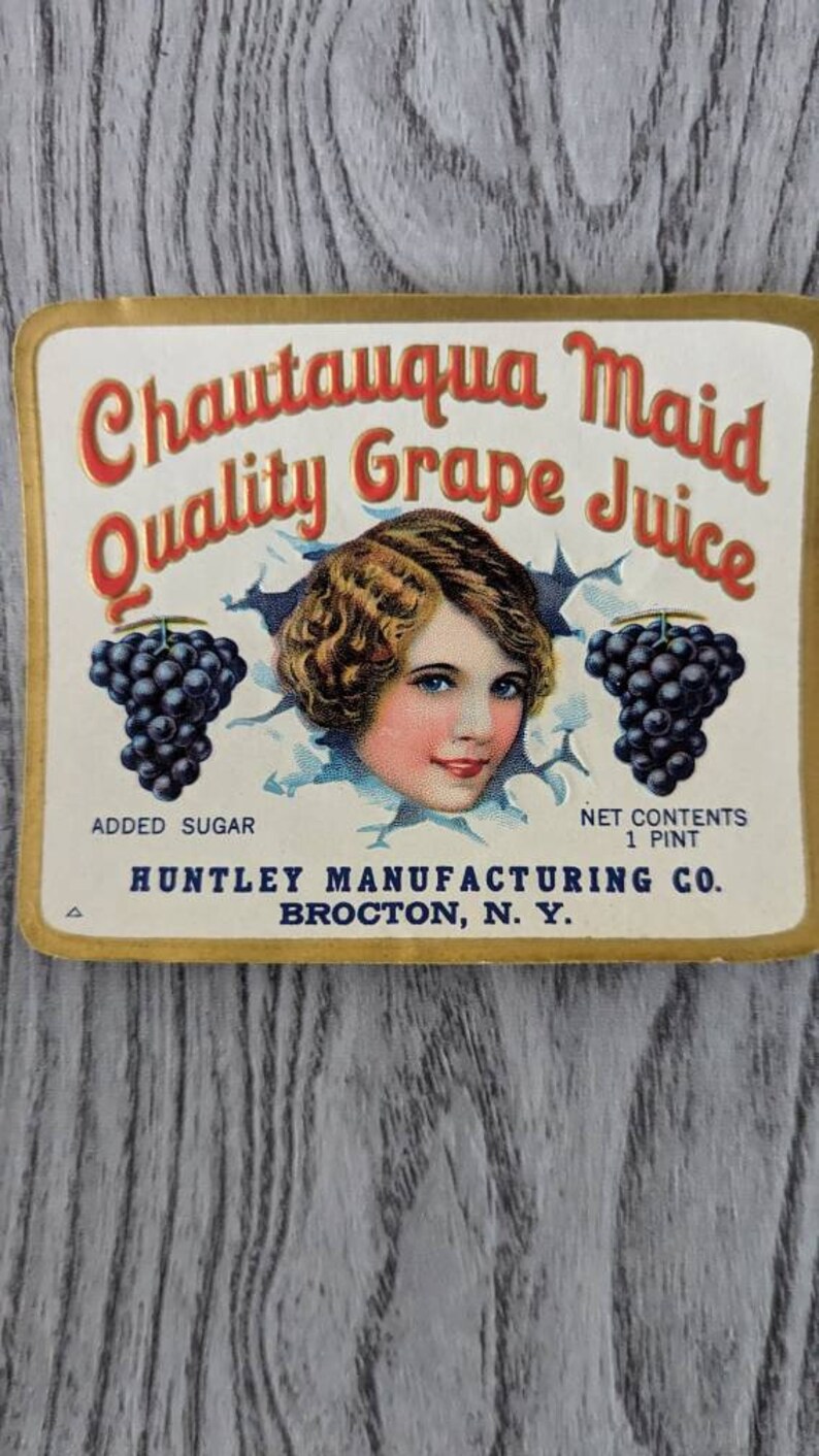 Chautauqua Maid Labels, NOS, Grape Juice Label, Apple Juice Label - Etsy