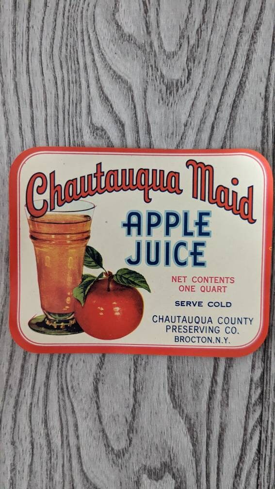 Chautauqua Maid Labels, NOS, Grape Juice Label, Apple Juice Label - Etsy