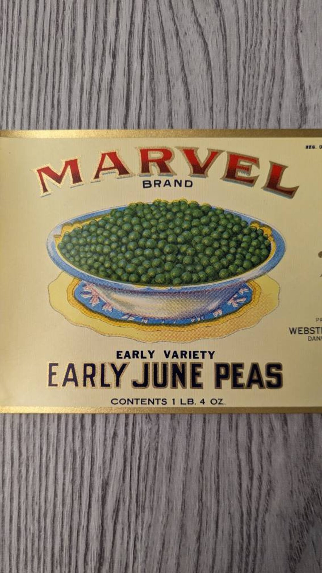 Marvel Early June Peas, Can Label, NOS - Etsy