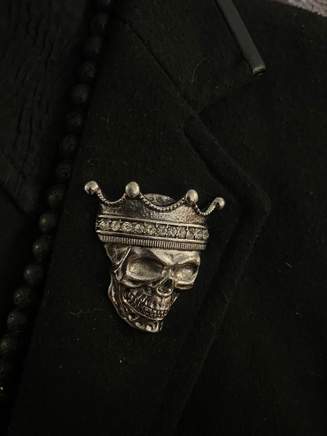 Magnet Brooch Skull Men's Pin for Suit, Jacket, Scarf, Blazer - Etsy