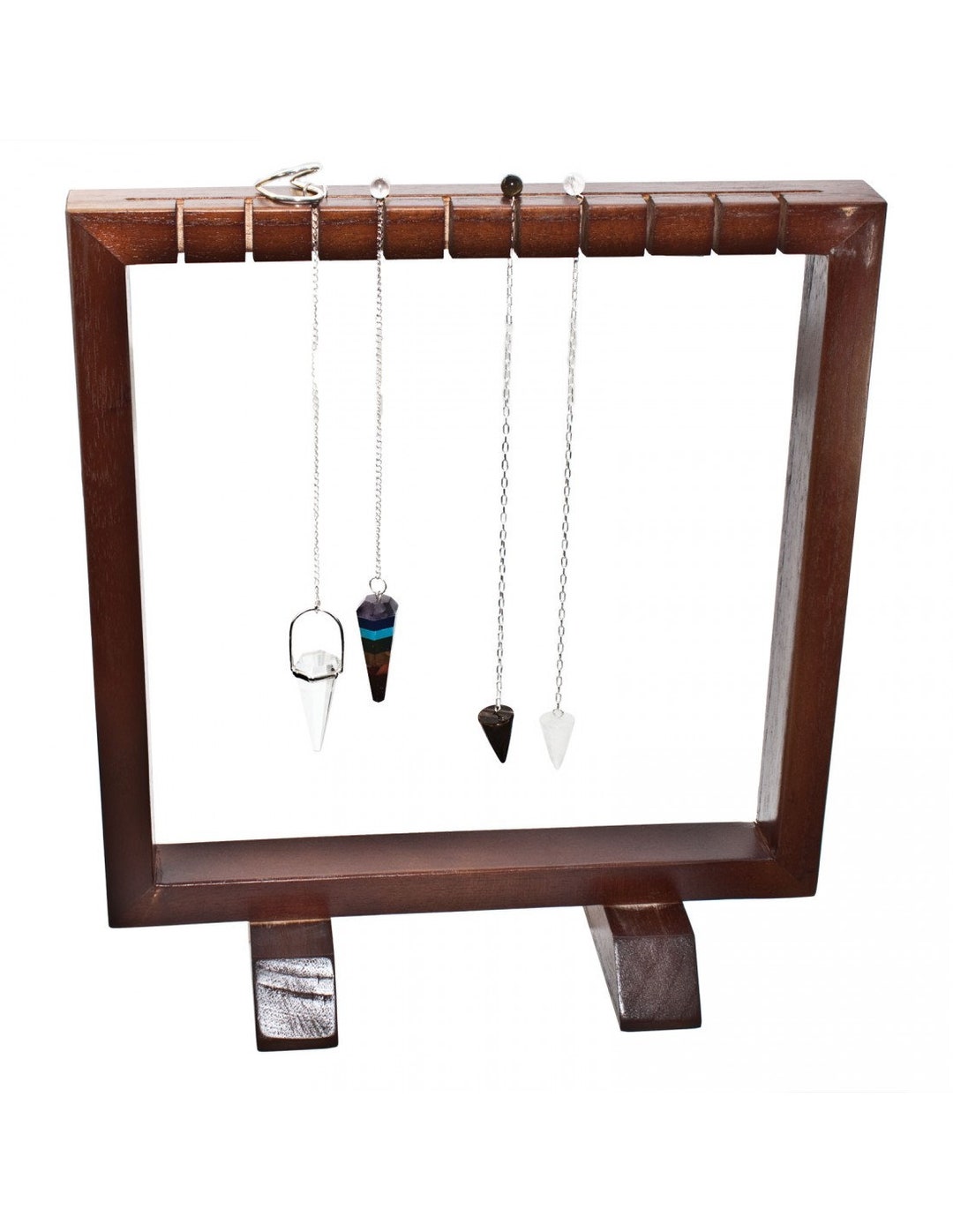 High-quality Wooden Pendulum Stand for up to 10 Pendulums Color Brown ...
