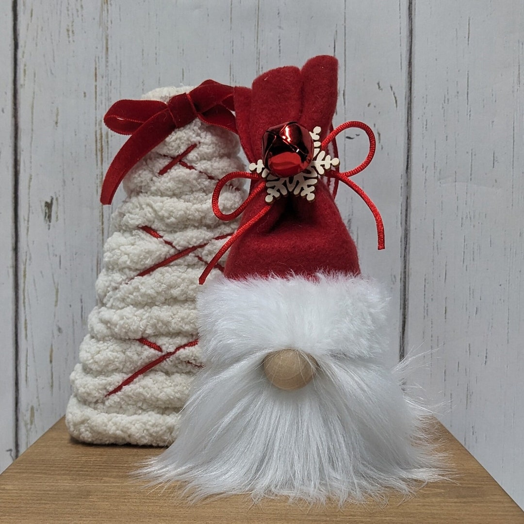 Santa Gnome Ornament, Christmas Gnome Tiered Tray Decor - Etsy