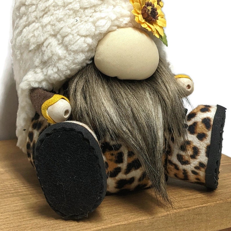 Sunflower Gnome Leopard Gnome Tier Tray Decoration - Etsy