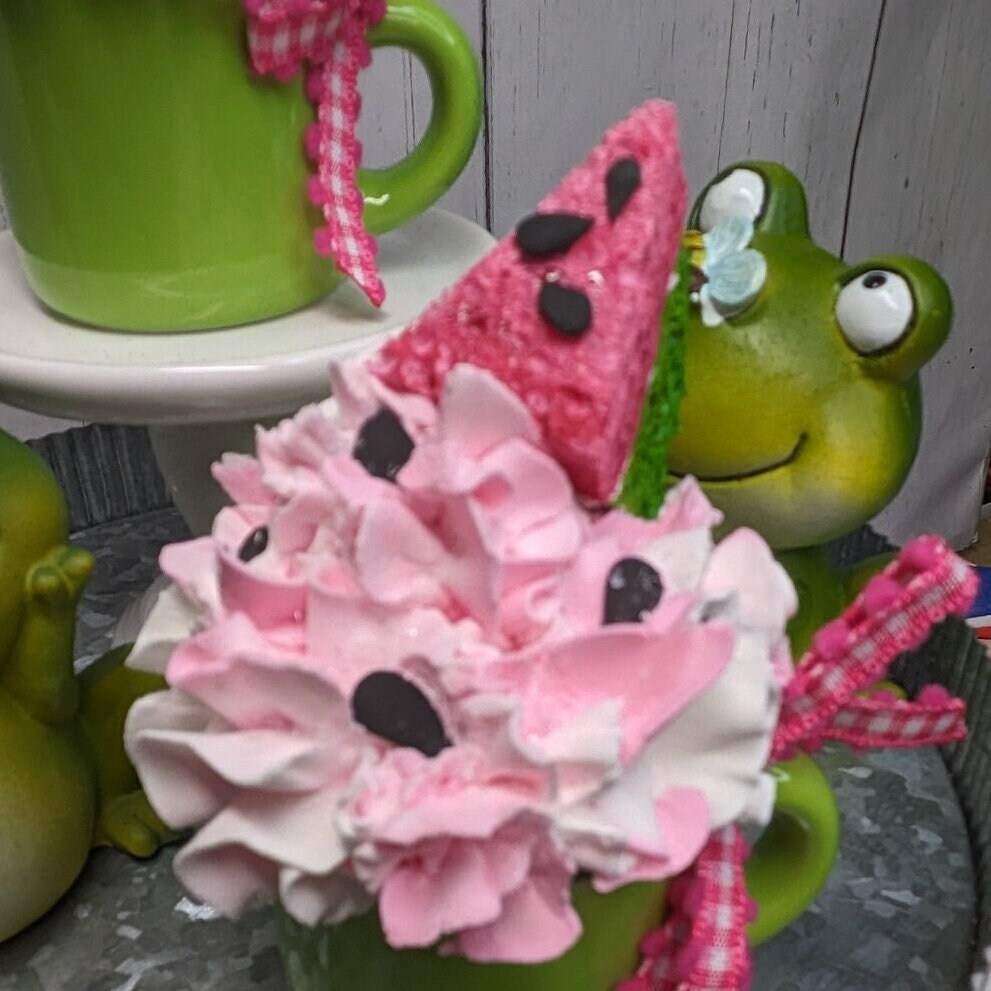 Mini Watermelon Mugs Summer Time Watermelon Decor for Coffee Bar Decor ...