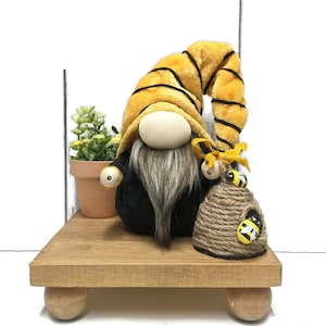 Spring Bee Gnome Decor, Tier Tray Decoration, Bee Kitchen Decor - Etsy