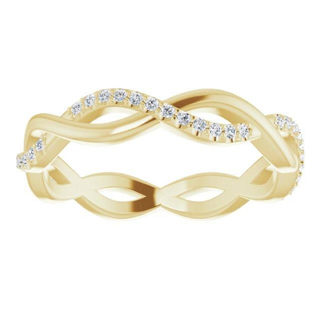 Infinity Design Diamond Eternity Band 14K/18K White Yellow - Etsy