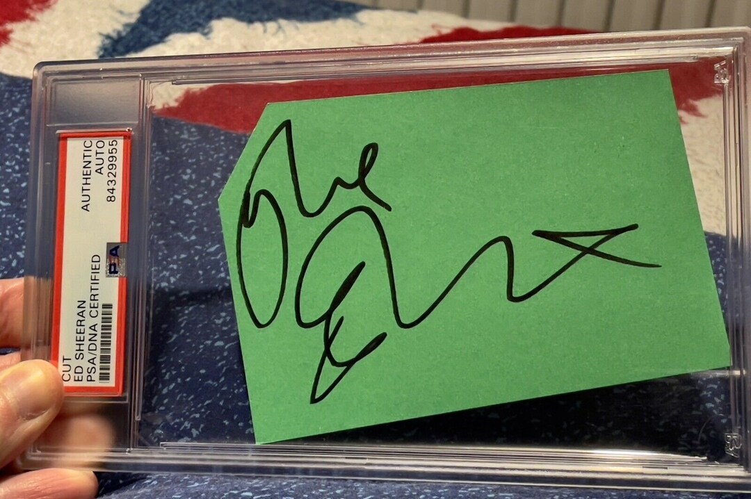 Ed Sheeran Signed Cut Autograph PSA Slabbed and Certified - Etsy