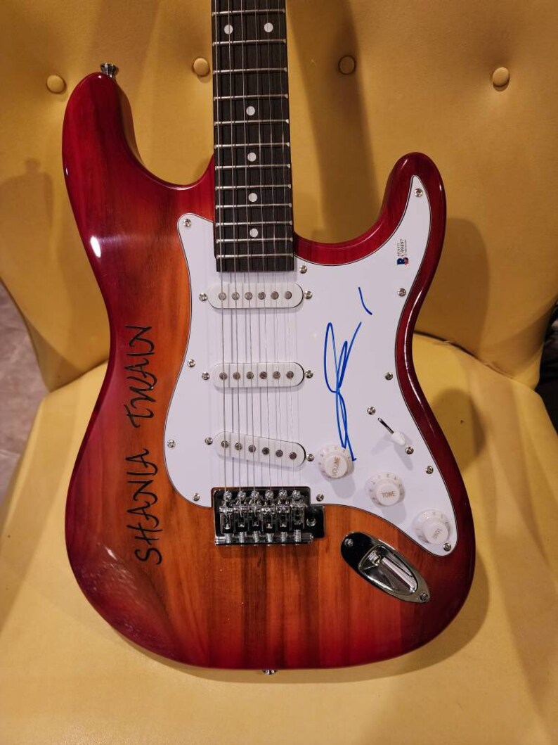 Shania Twain His Hand Signed Electric Beckett Authentic - Etsy