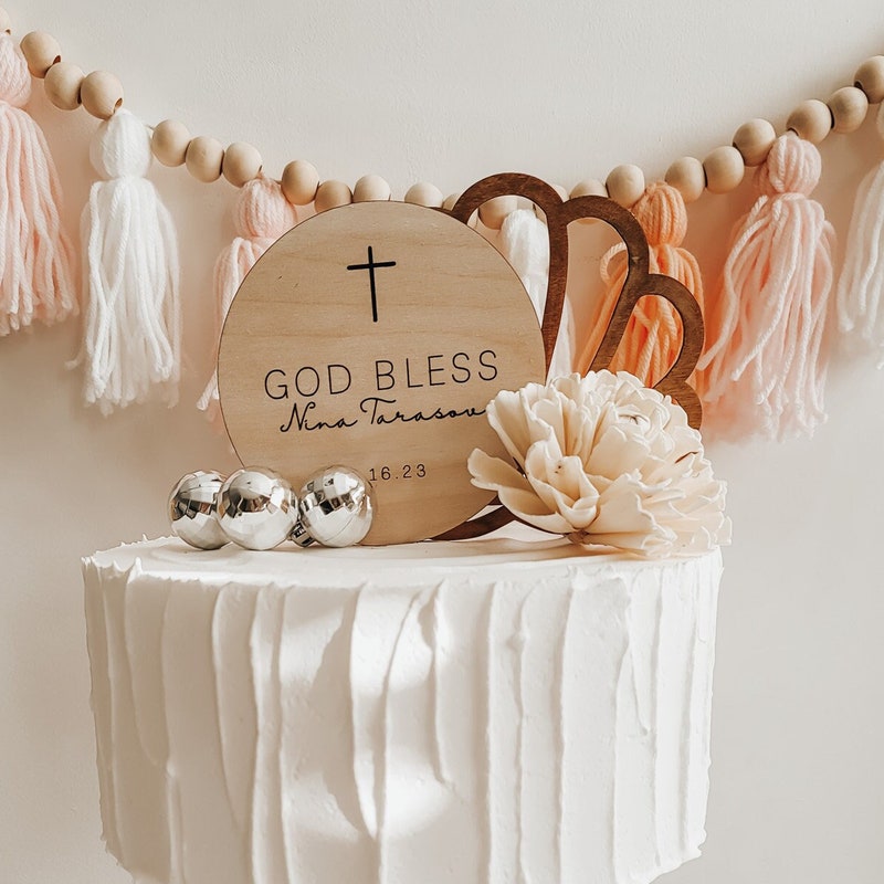 Baptism Cake Topper - Etsy