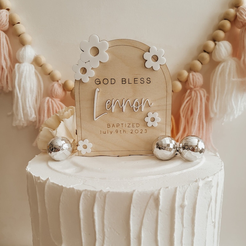 Baptism Cake Topper - Etsy