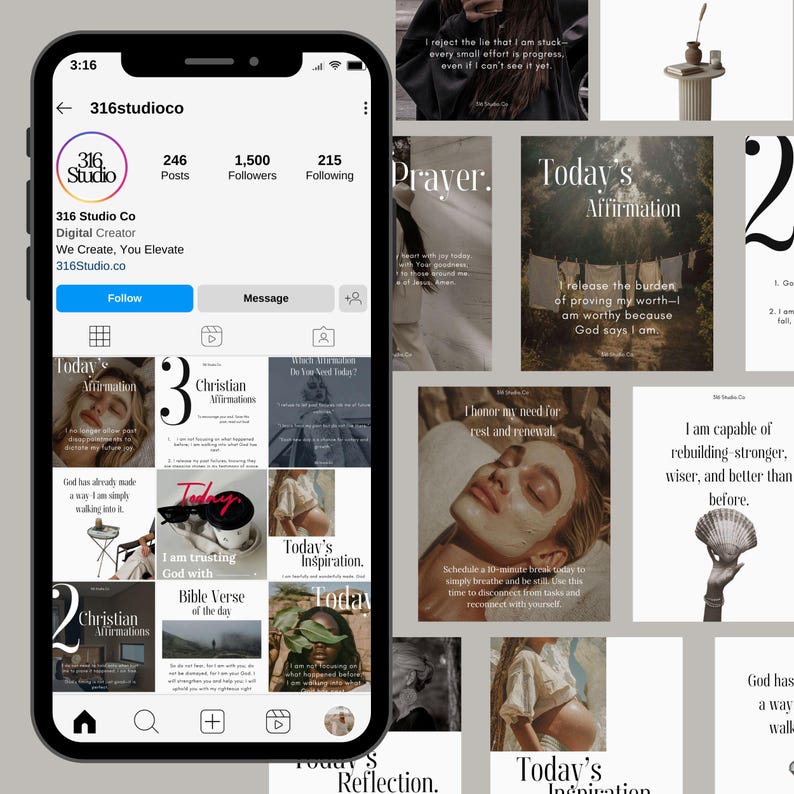 Faith-based Instagram & Pinterest Templates: Christian Quotes (canva ...