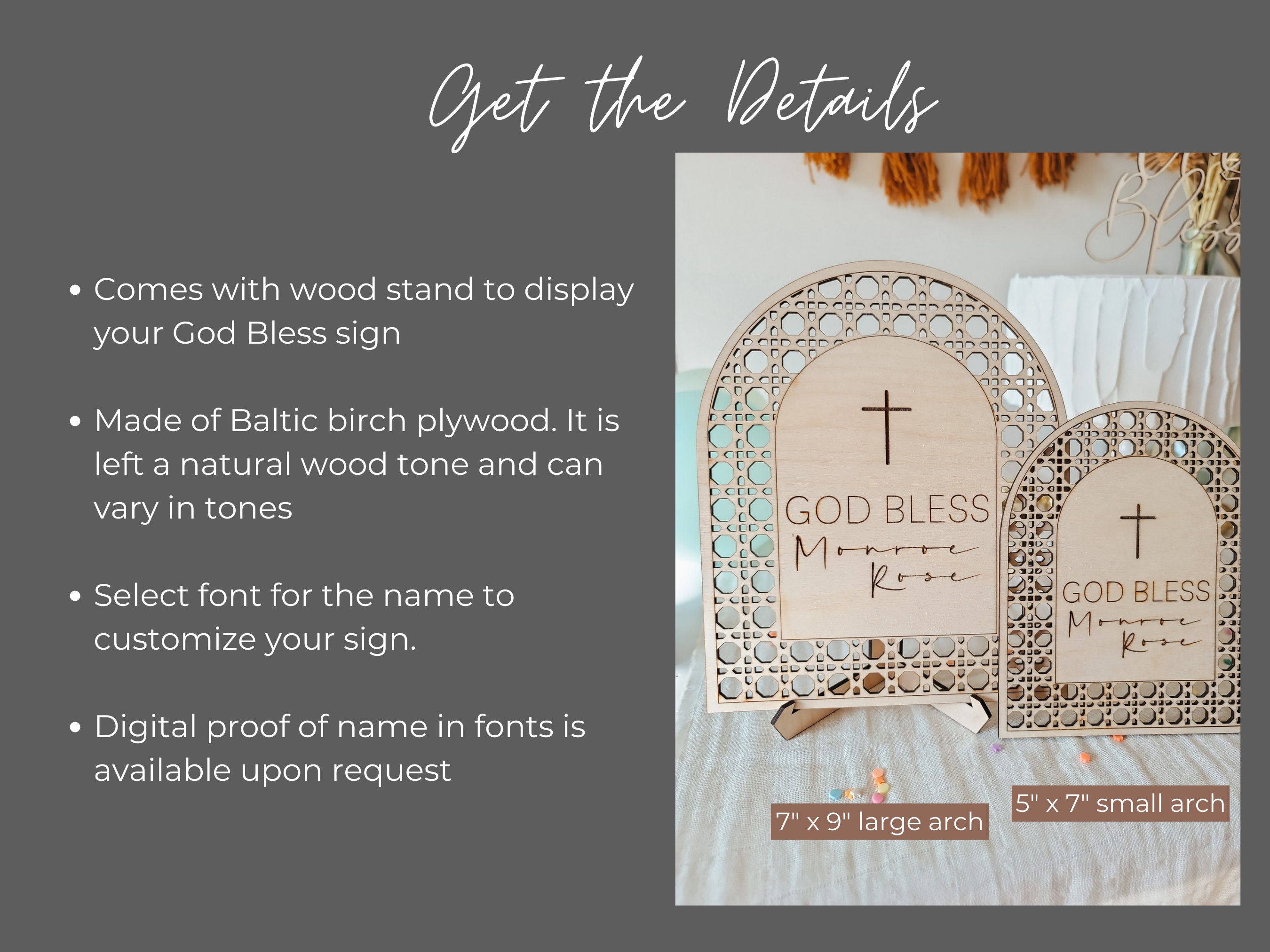 God Bless Baptism Flower Sign Girl Baptism Baptism - Etsy