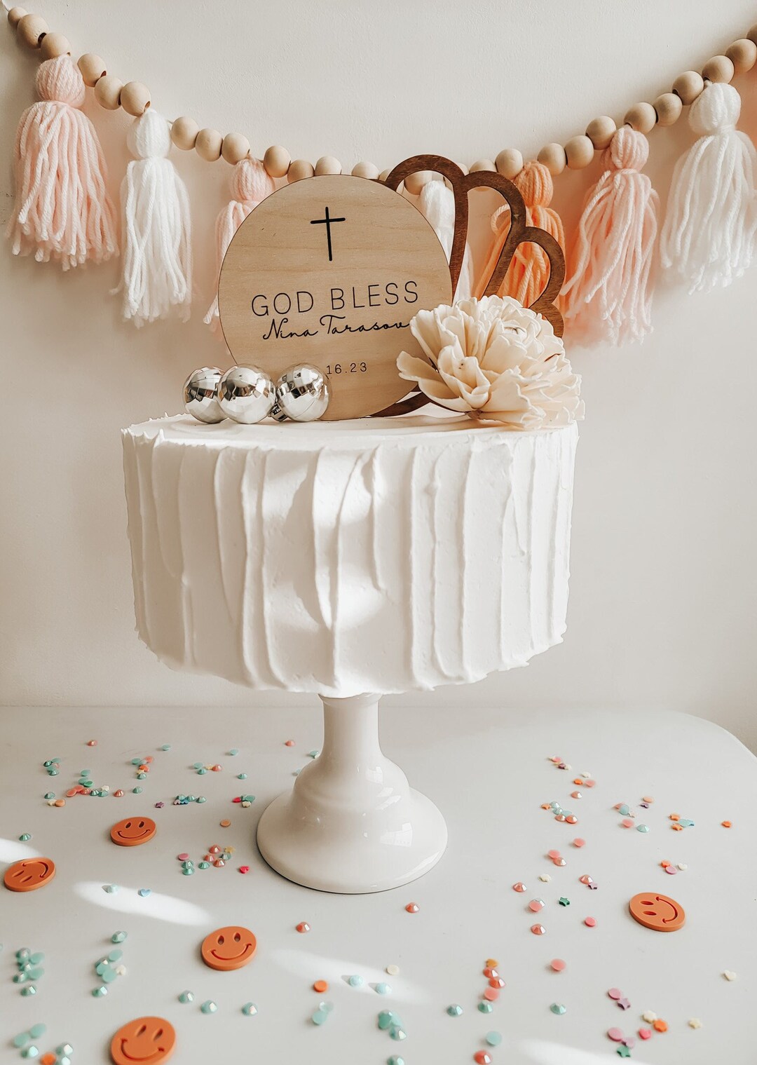 Baptism Cake Topper | Baptism | First Communion Cake Topper | Baptism ...