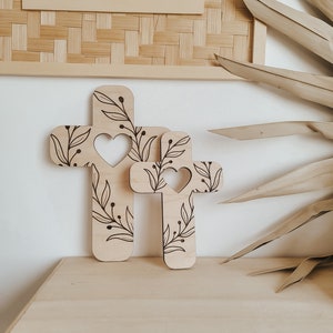 Wall Cross With Heart | Wall Cross for Baby Girl | Wall Cross for Baby ...