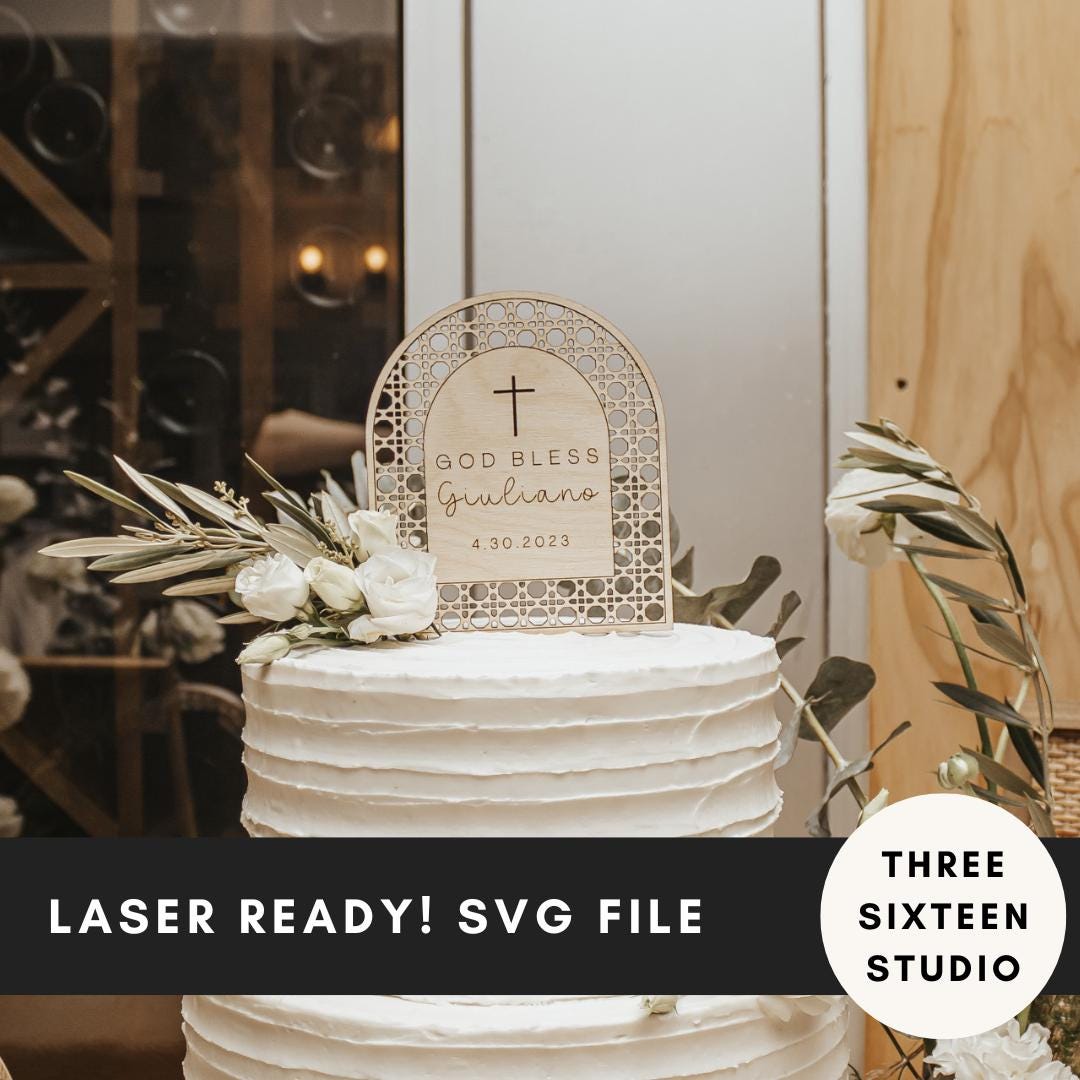Rattan Arch Cake Topper SVG | Laser Cut Files | Laser Ready SVG ...