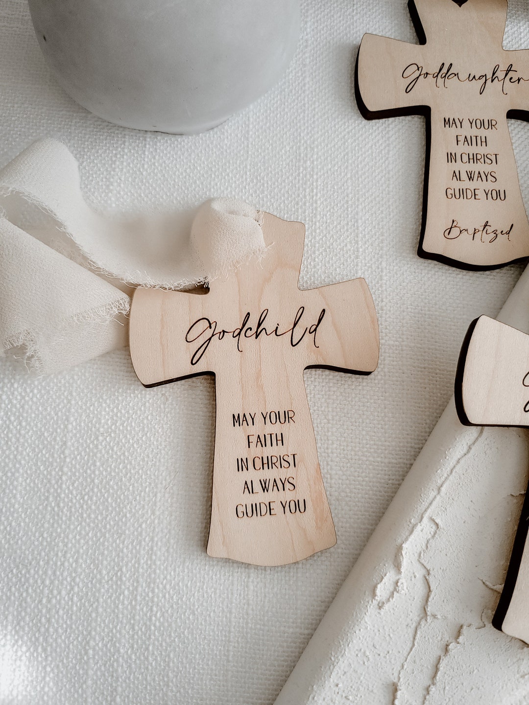 Cross Gift Tag Godchild Gift Wooden Cross Godchild Baptism Gift ...