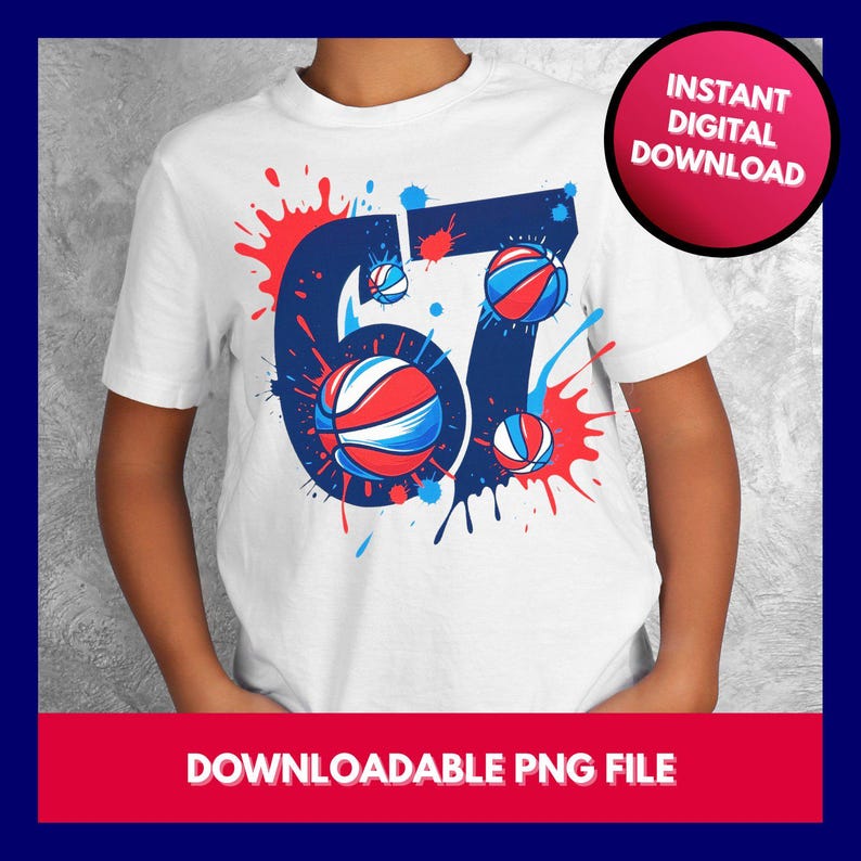 67 Basketball Six Seven Meme Number Viral Game Day Shirt Clipart SVG ...