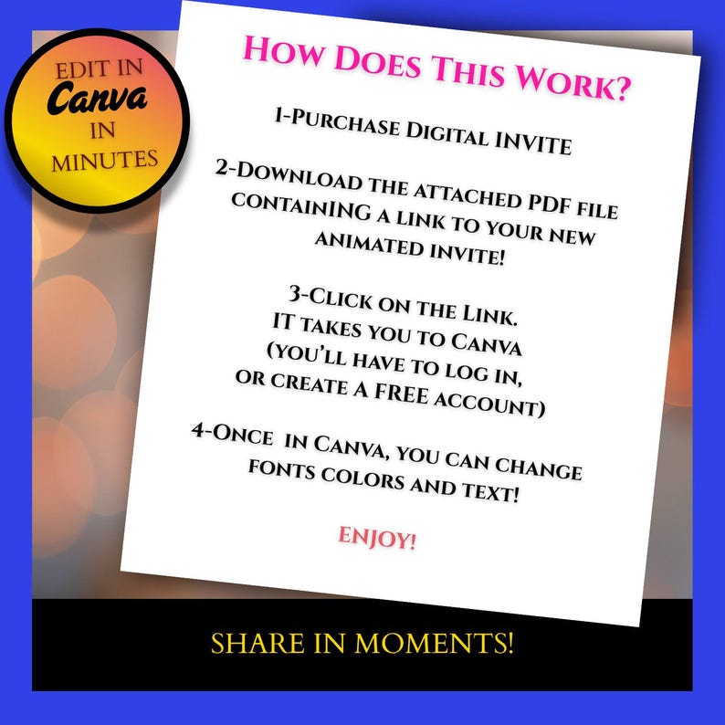 BLUEY Roller Skating Neon Birthday Invitation Template Self Edit ...