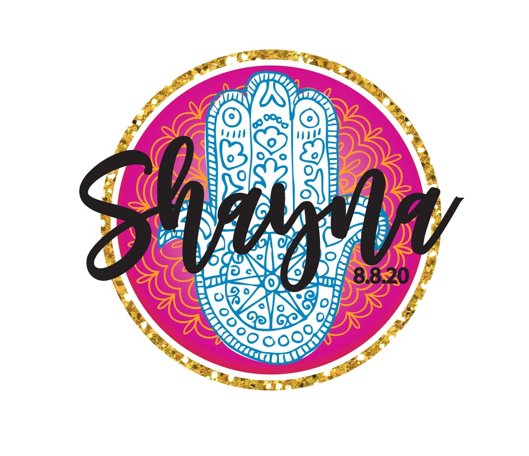 Hamsa Hemsa Hand of God Gold Sparkle Bat Mitzvah LOGO Digital Download ...