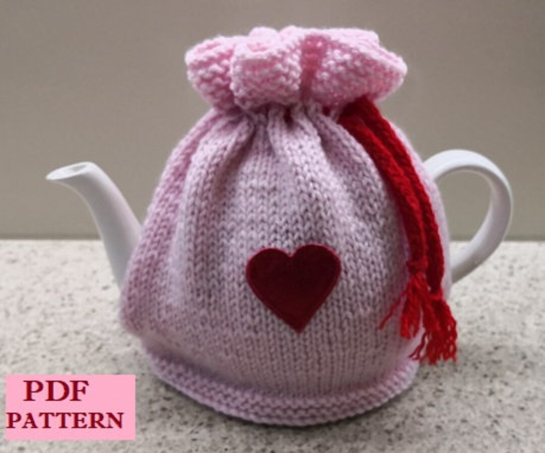 Tea Cosy Easy Knitted Pattern ' Gift of Love' - Etsy