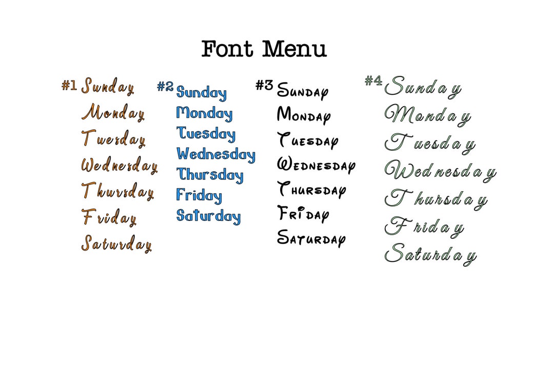 Iron on Days of the Week for Mask,heat Transfer Days of the Week Iron ...