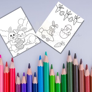 Easter Digital Colouring Pages for Kids, Printable Coloring Pages ...