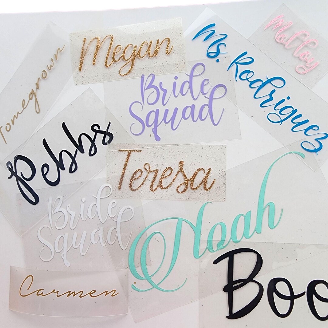 Iron on Name Decal/name Decal Iron on Personalize Name/vinyl Name Decal ...