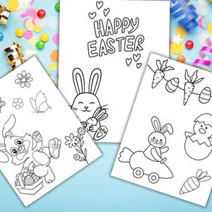 Easter Digital Colouring Pages for Kids, Printable Coloring Pages ...