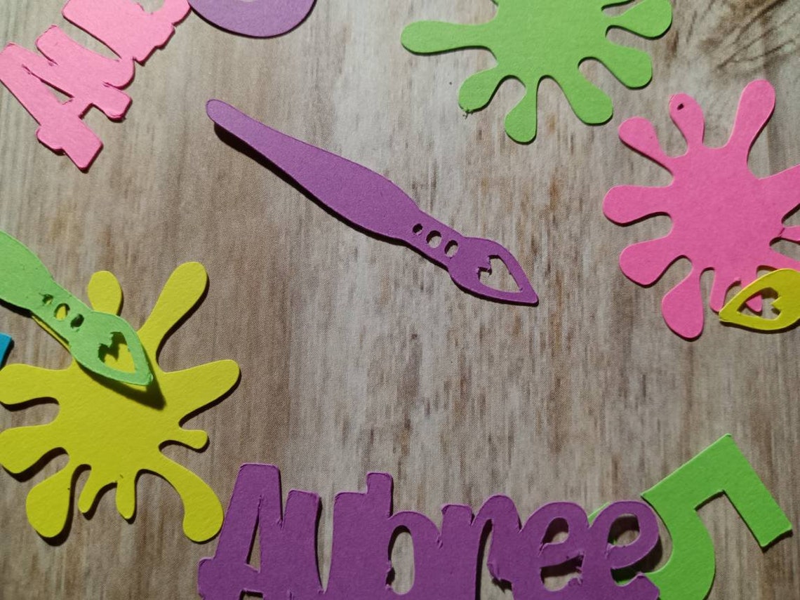 Paint Party Confetti, Custom Confetti, Table Scatter, Birthday Paint ...